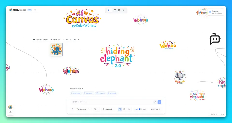 HidingElephant: The Smart Way to Design AI Logos